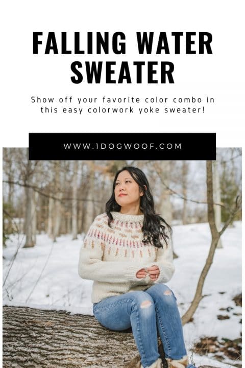 Falling Water Sweater: for Beginner Colorwork Knitters - One Dog Woof